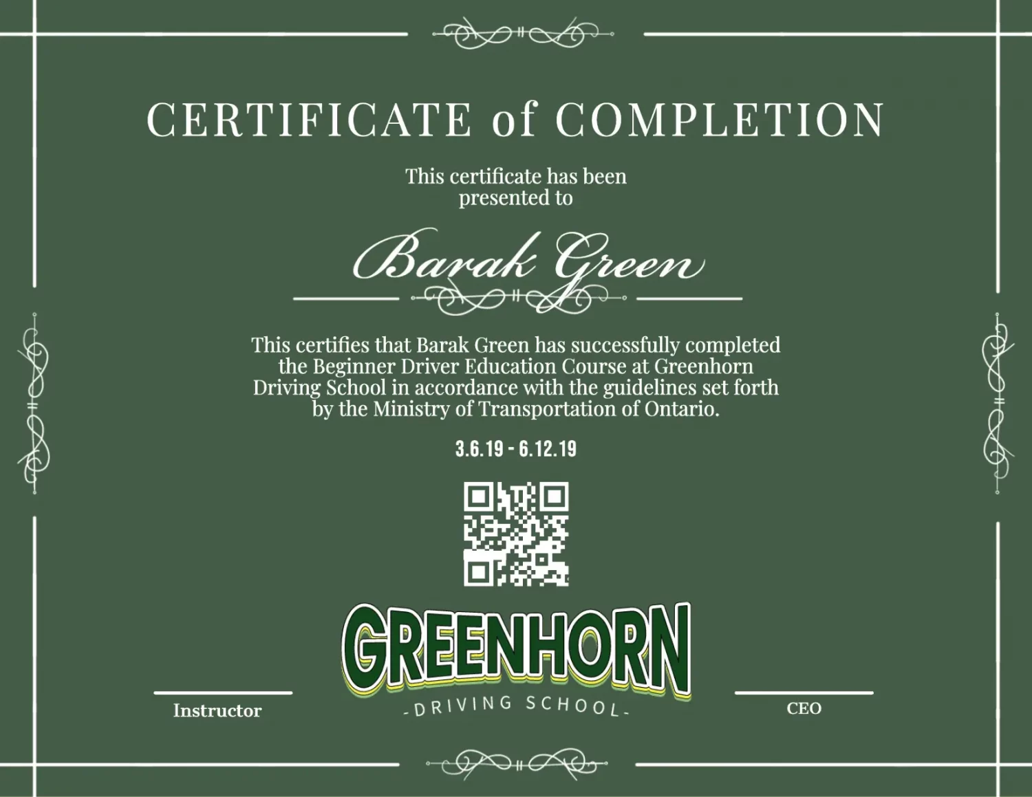 pricing | Greenhorn Driving School